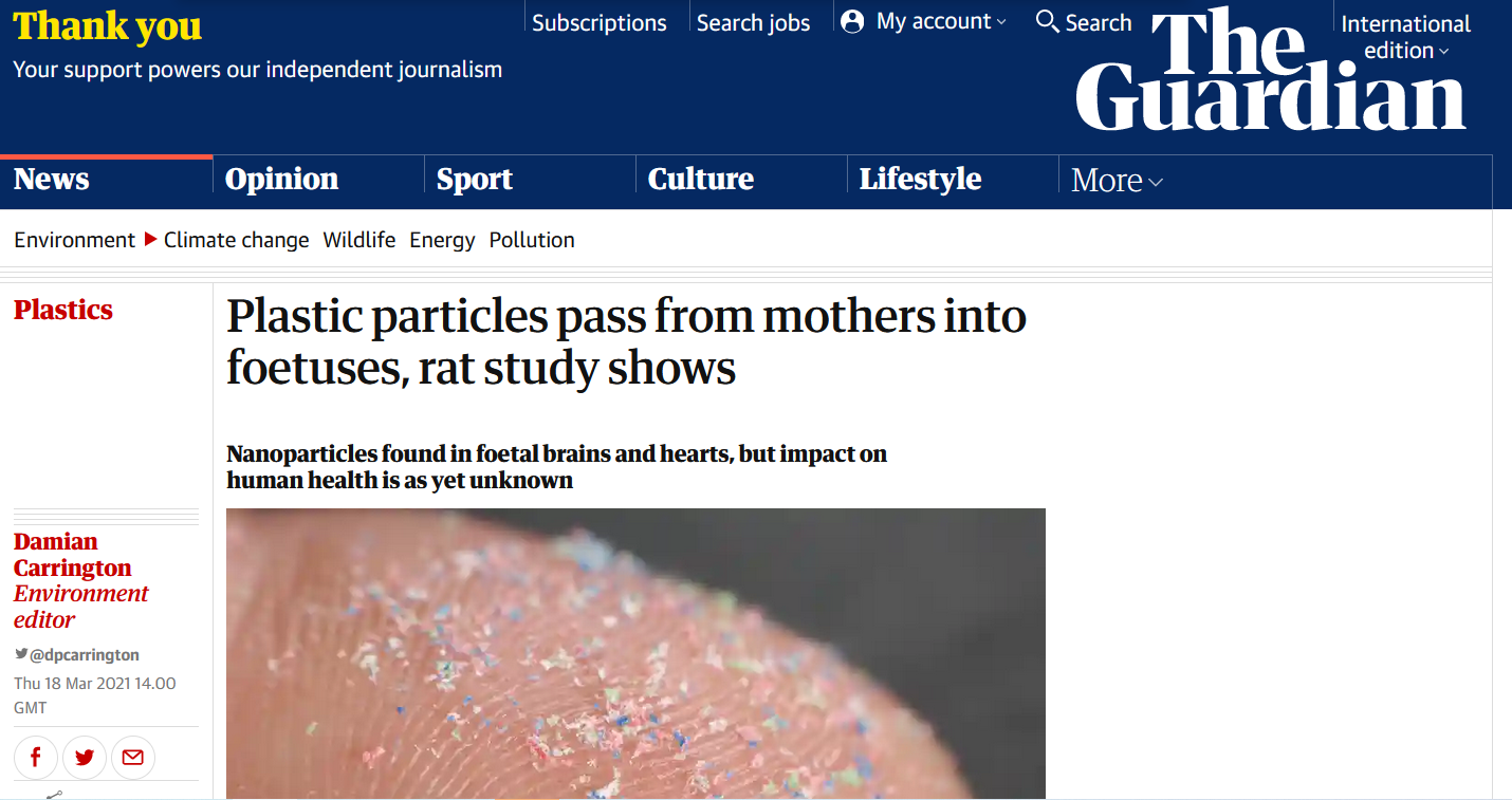 Plastic deeltjes gaan van moeder naar foetus, blijkt uit rattenstudie ...